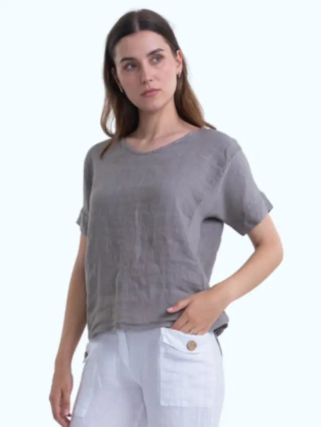 2264 FANGO ITALIAN LINEN TOP – veramaystore
